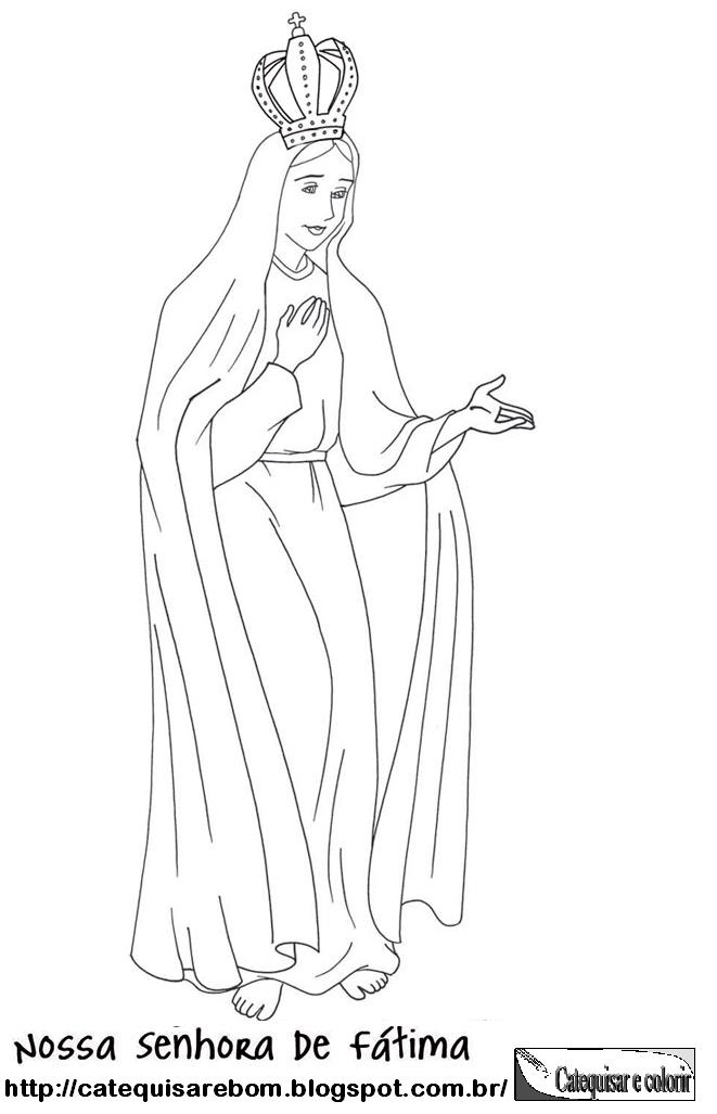 Our Lady Of Fatima Coloring Page Coloring Pages